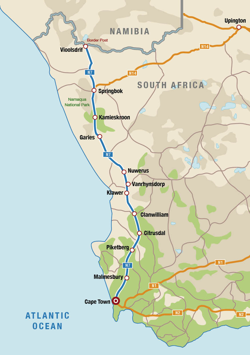 N7 Cape to Namibia Route - Namibia App